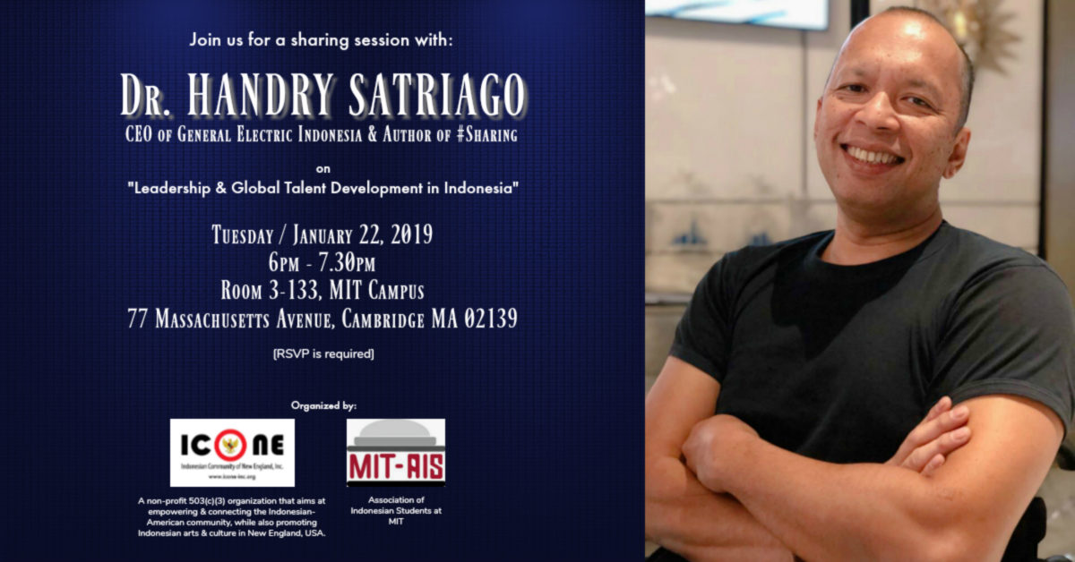 Sharing Session with Dr. Handry Satriago - Indonesian Community of New ...